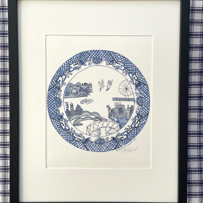 Blue Willow Paper - Etsy