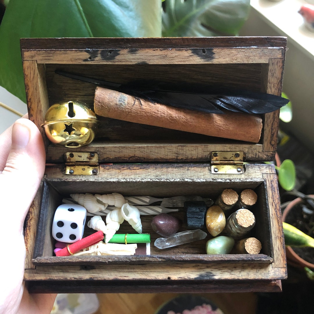 Vintage Travel Altar Box Hand Carved Wooden Box Decorative Box Atler ...