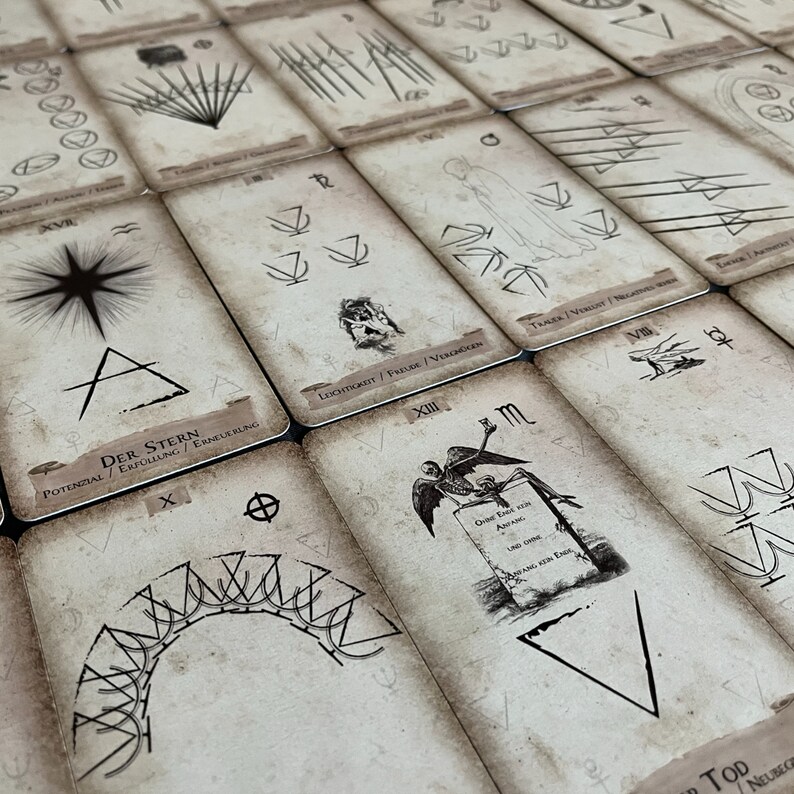 Tarot Cards / Elements Symbolic Tarot With Keywords - Etsy