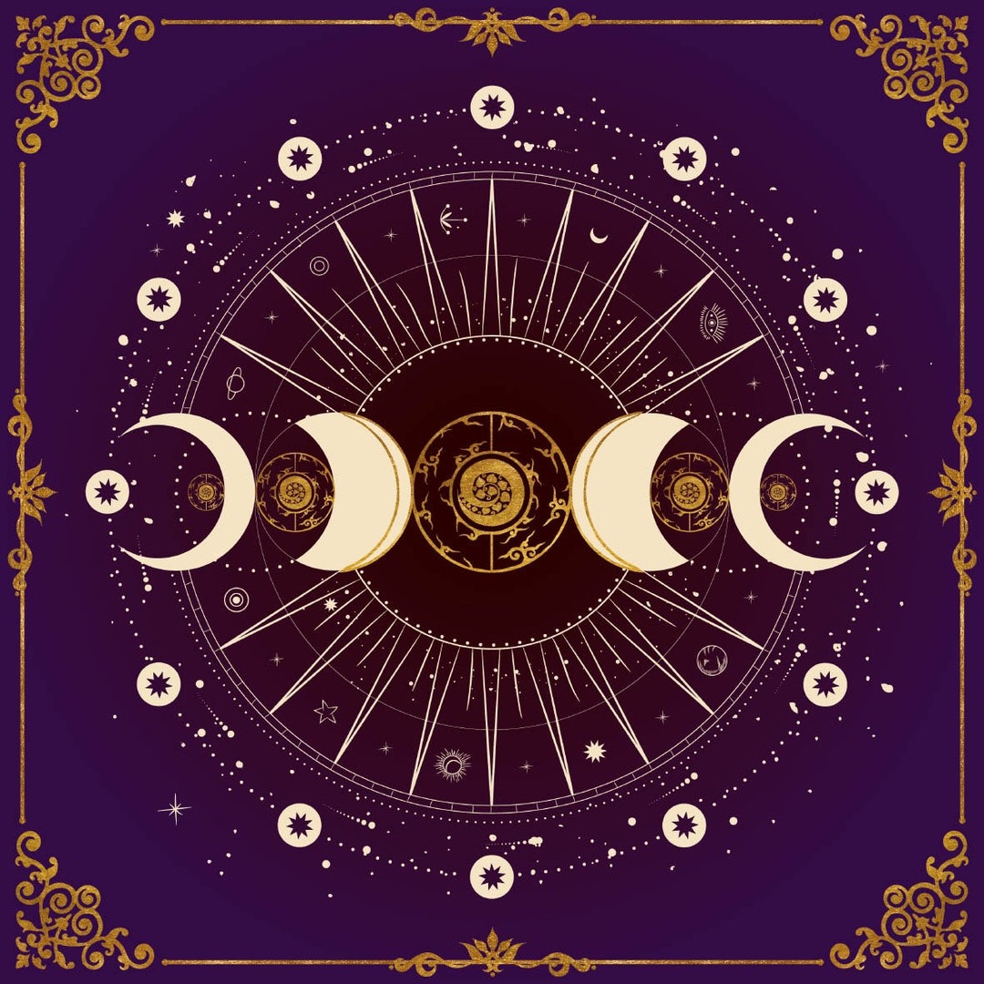 Lenormand / Tarot Cloth Moon Phase - Etsy