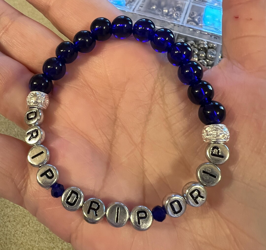 Drip Drip Drip Bracelet, Gorgeous Blue Cobalt Glass Beads, Women's ...