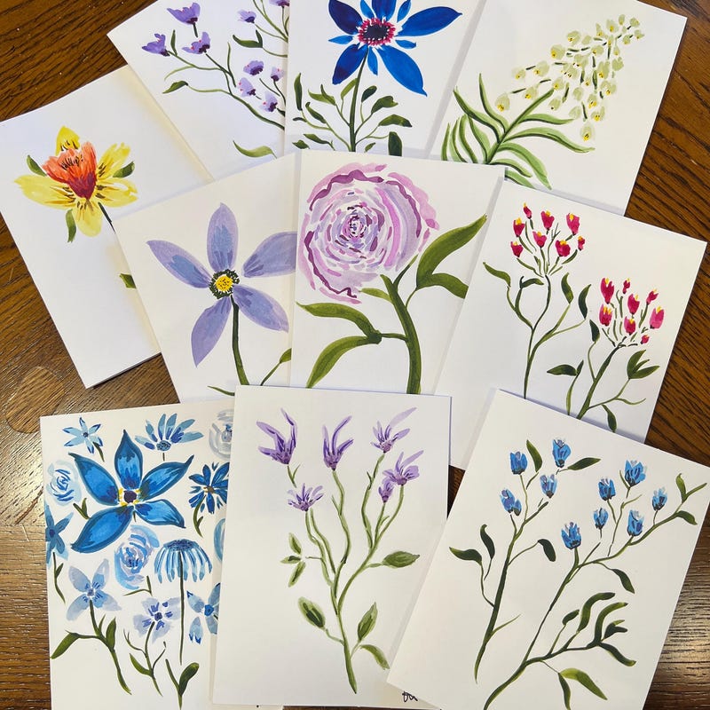 Handpainted Card - Etsy