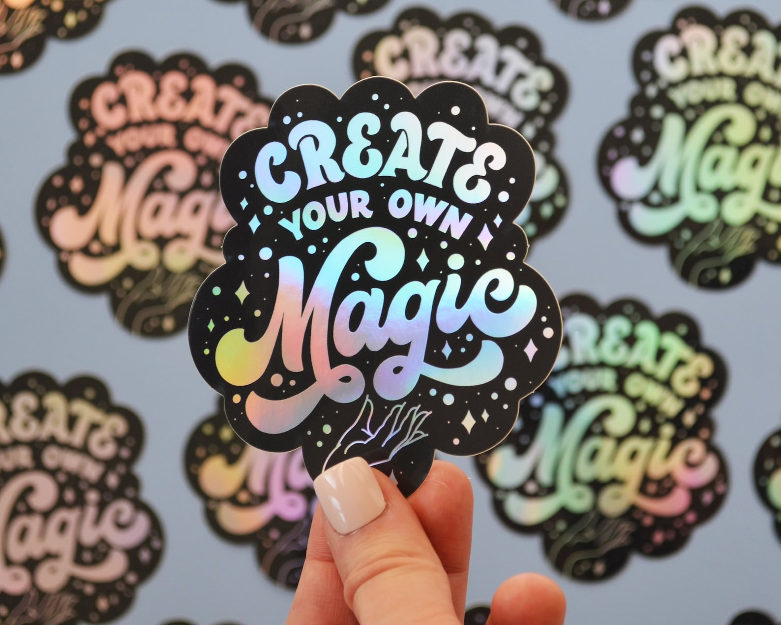 Create Your Own Magic Holographic Sticker Decal Lettering - Etsy