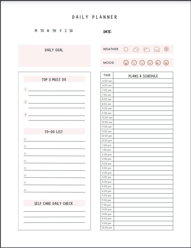 To Do or Not to Do- Daily Printable PDF Planner Page - Etsy