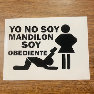 Yo No Soy Mandilon Soy Obediente Decal - Etsy