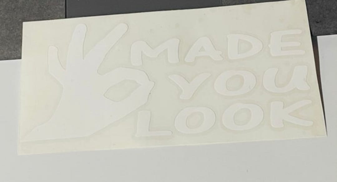Made You Look Decal - Etsy