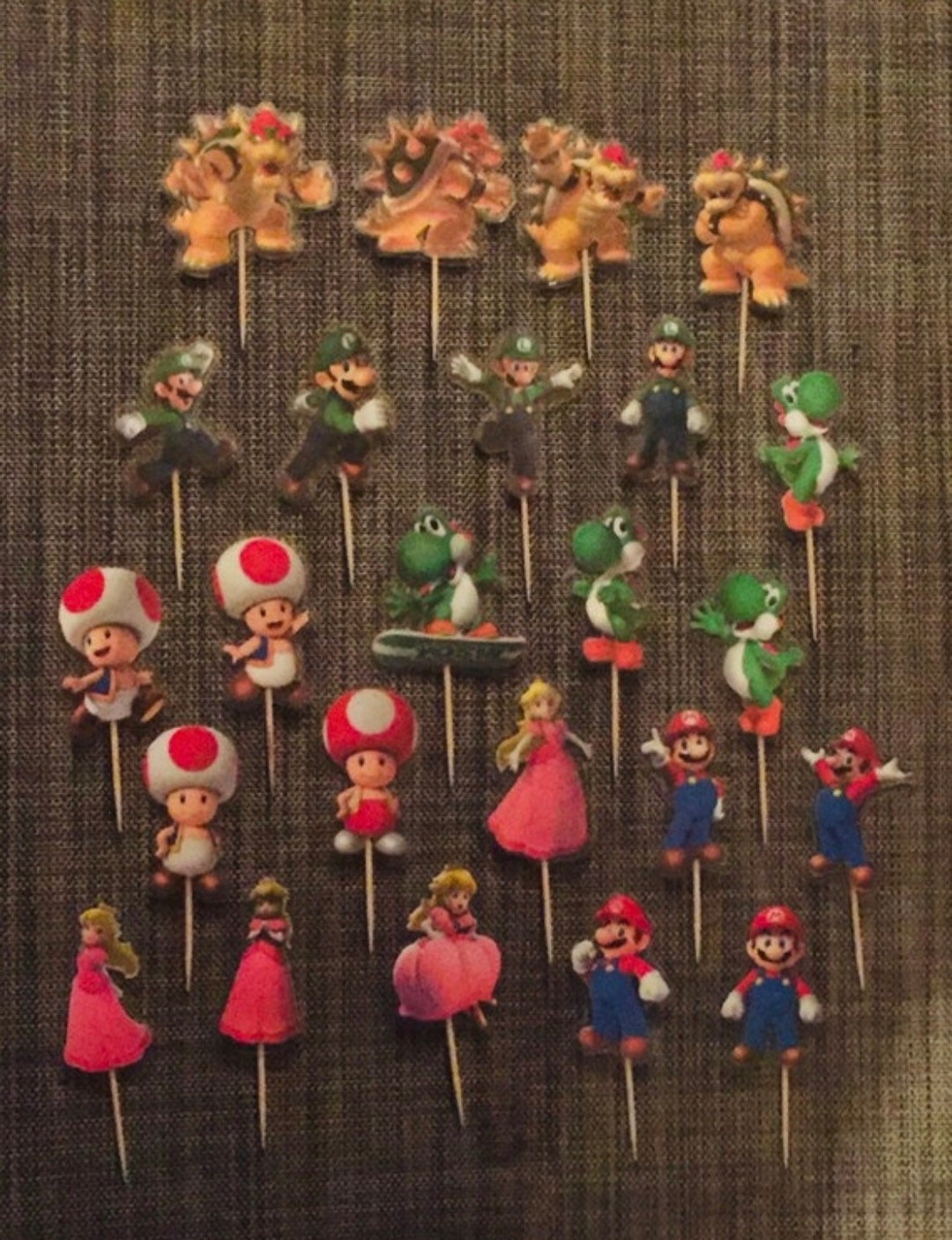 12pcs- Super Mario Cupcake Toppers - Etsy