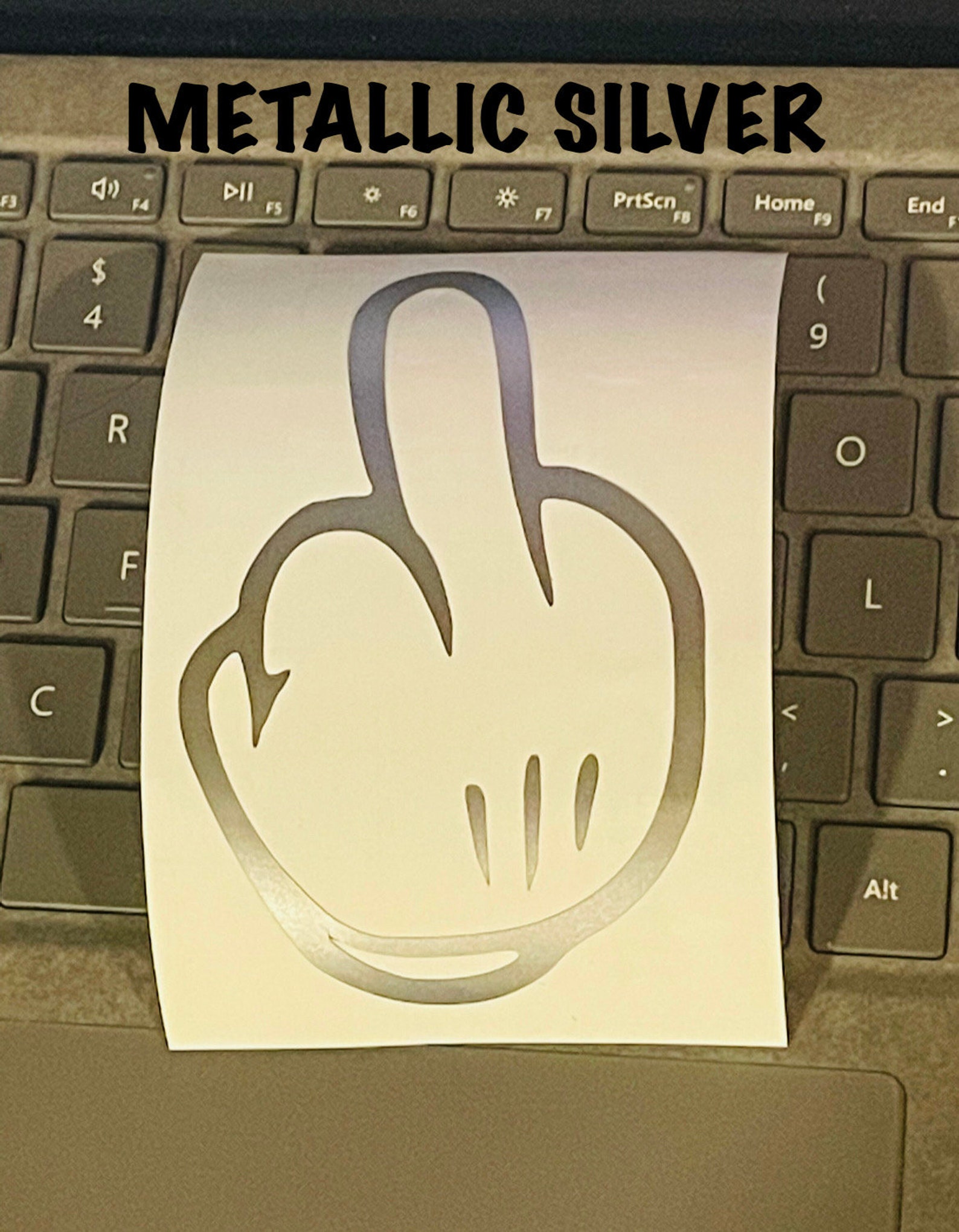 Mickey Hand Middle Finger Decal - Etsy