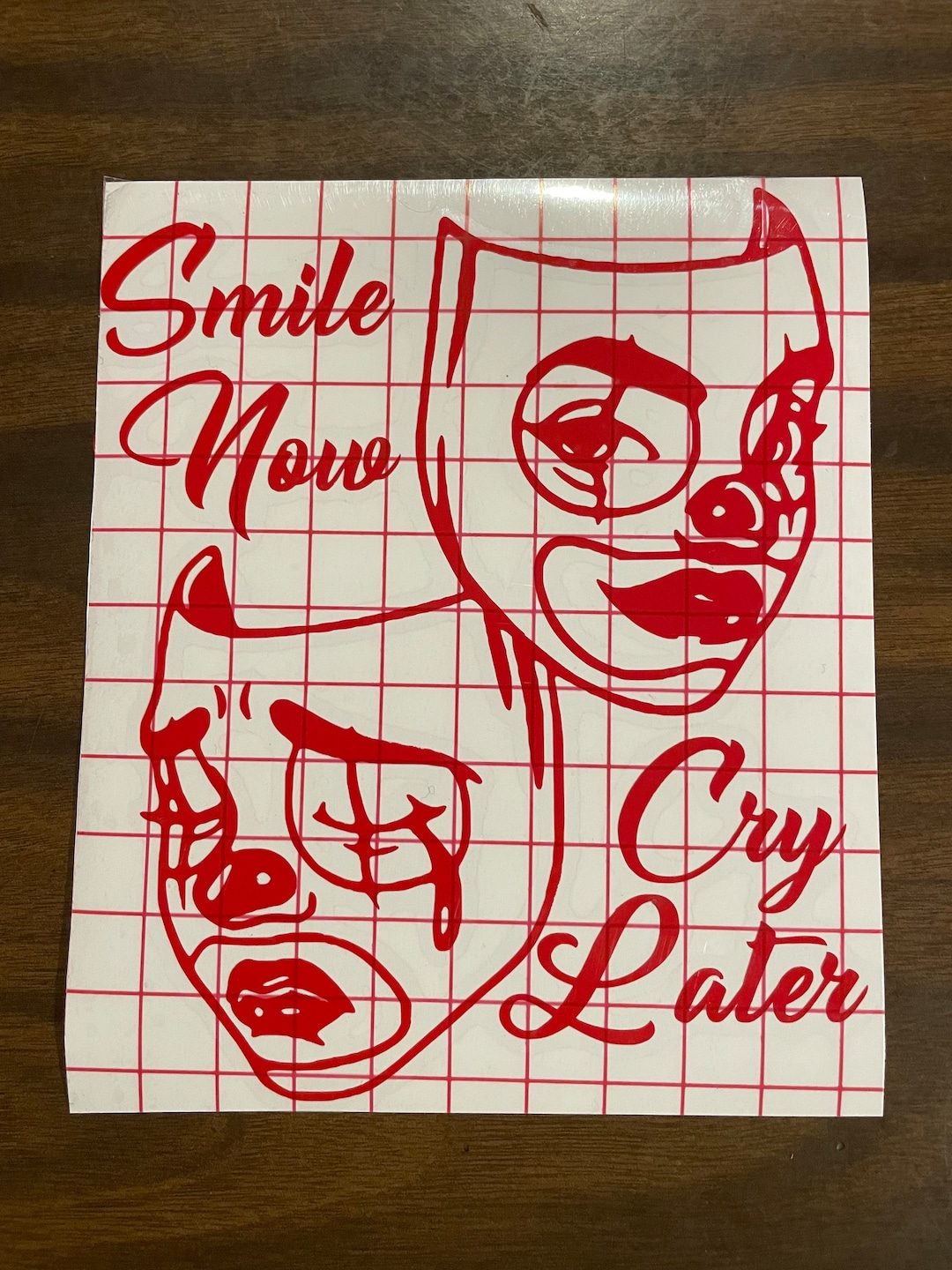 Smile Now Cry Later Decal #2 - Etsy