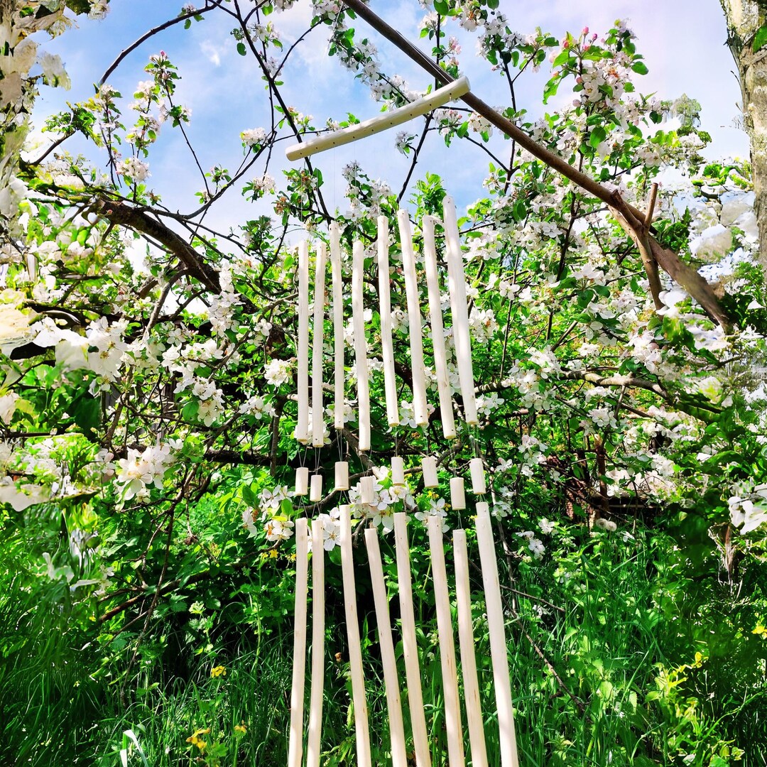 Driftwood Chimes, Large Rustic Wind Chime, Wind Chimes for Outdoors ...