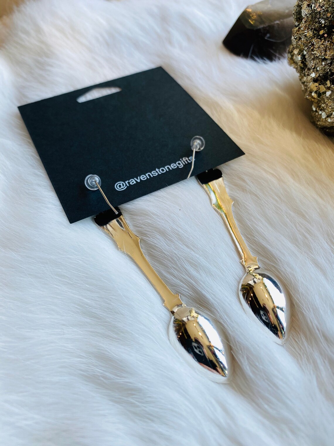 The Little Silver Spoon Earrings Ravenstone Nickel-free - Etsy