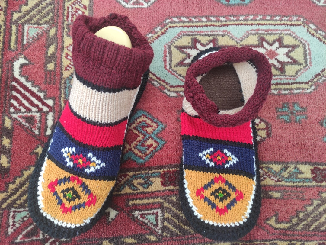 Armenian Traditional Design Leather Bottom Mid-height Flag Color ...