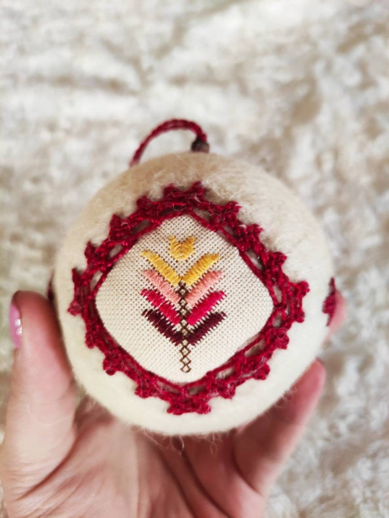 Traditional Armenian Embroidery on Needle Felted Wool | Etsy