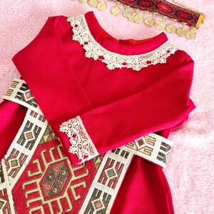 Armenian Traditional Dress With Apron | Red Viscose Taraz/daraz for ...