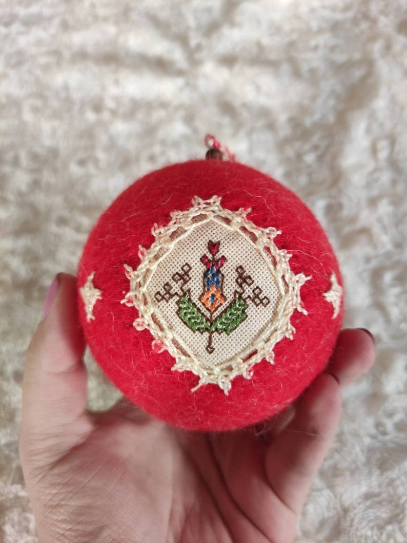 Traditional Armenian Embroidery on Needle Felted Wool | Etsy