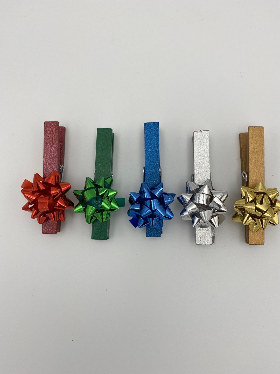 Ribbon Clothespin Christmas Ornament - Etsy