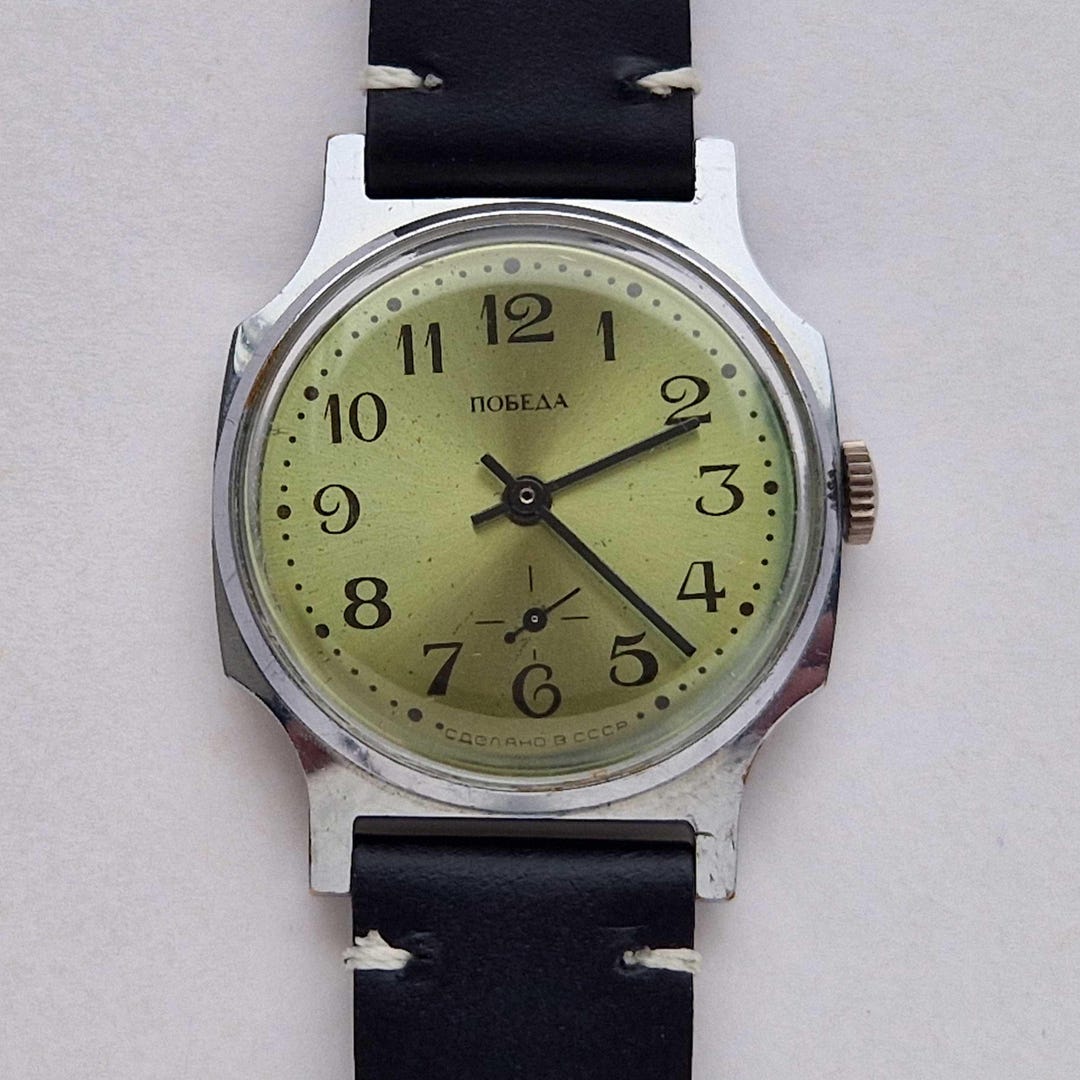 Vintage Soviet Russian Mechanical Watch POBEDA Zim. USSR. - Etsy