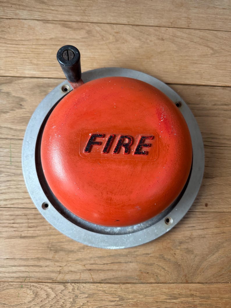 Perry Bar Metal Co Fire Alarm Bell Hand Cranked Vintage Industrial ...