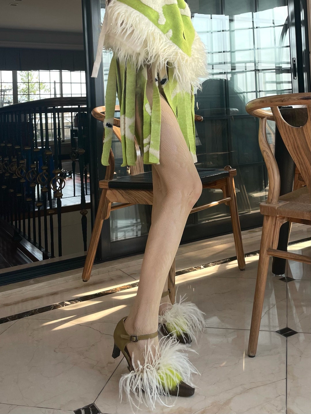 Y2k BEIGE/NUDE Butterfly Pattern Fishnets Tights Styling Fashion Tights ...