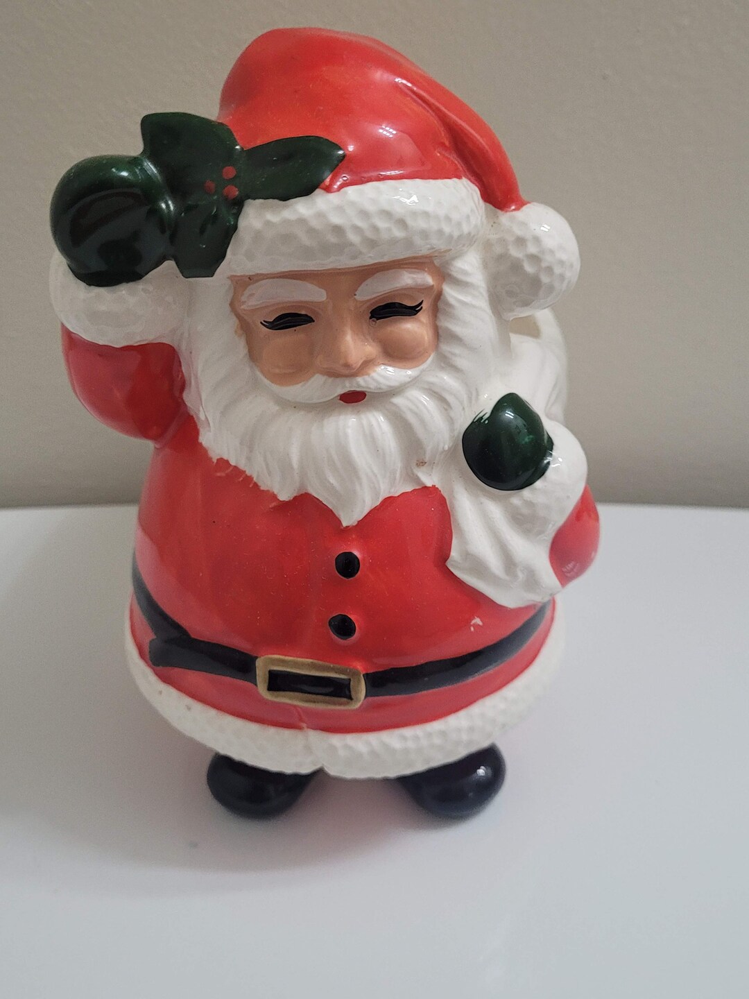 Lefton Christmas Santa Planter X-H7058 - Etsy