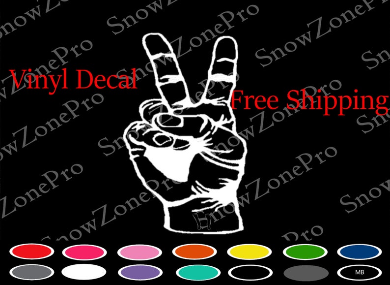Peace Hand Sign Vinyl Decal 5 SZP DECALS Die Cut - Etsy
