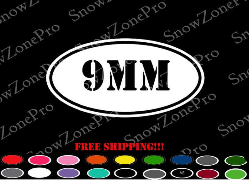 9MM Vinyl Decal, 5 SZP DECALS Die Cut Everything. Guns , Ammo Boxes ...