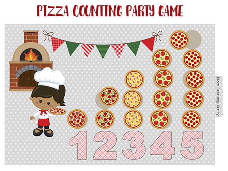 PIZZA COUNTING Party File Folder Game Printable - Downloadable PDF - Etsy