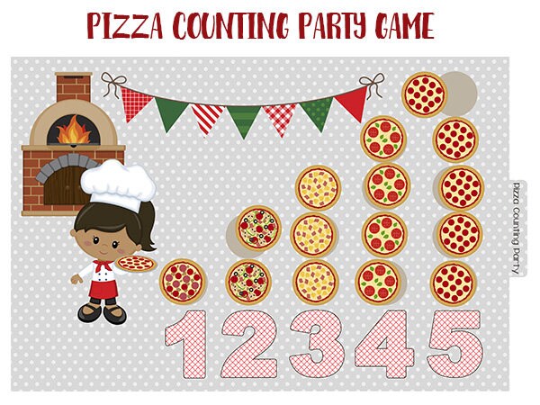 PIZZA COUNTING Party File Folder Game Printable - Downloadable PDF - Etsy