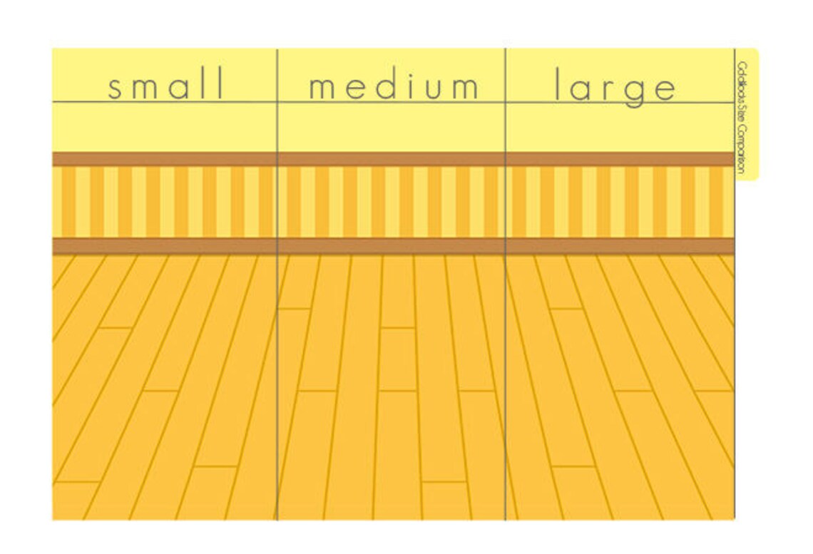 GOLDILOCKS SIZE Comparison File Folder Game Printable - Downloadable ...