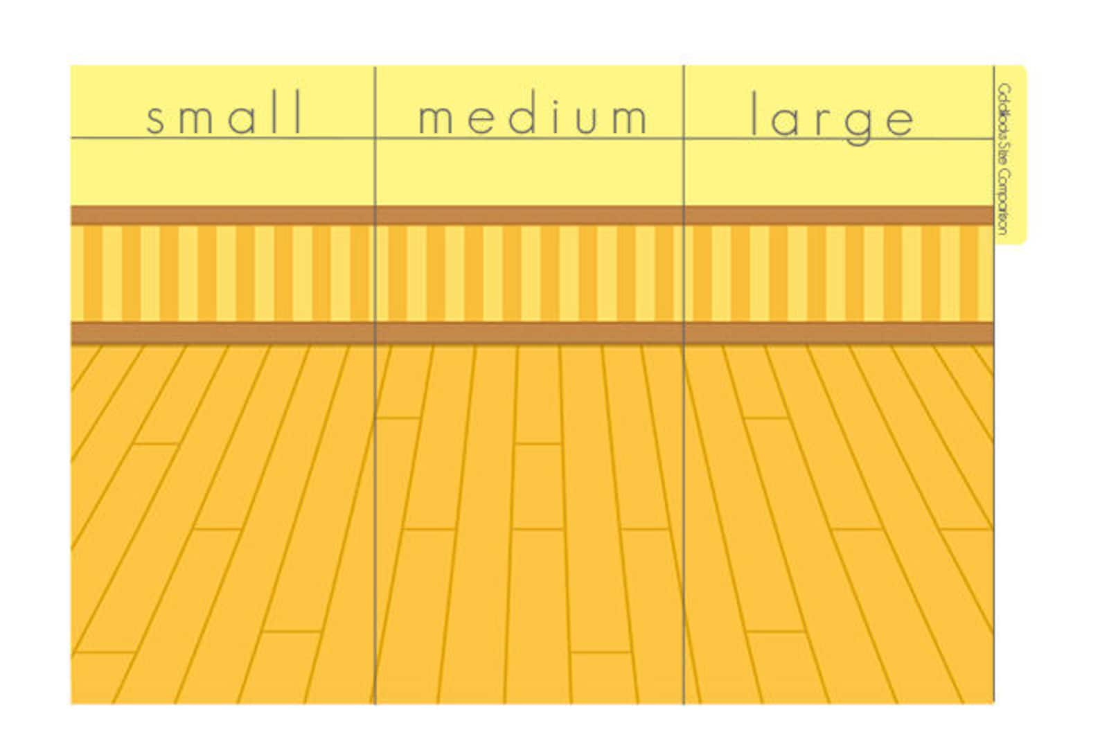 GOLDILOCKS SIZE Comparison File Folder Game Printable - Downloadable ...