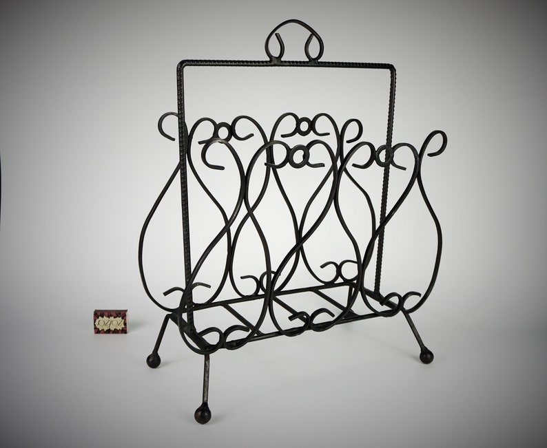 Metal Newspaper Holder Magazine Stand Vintage Black Metal - Etsy