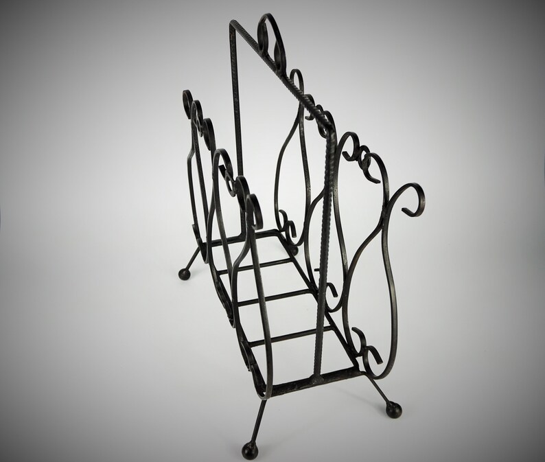 Metal Newspaper Holder Magazine Stand Vintage Black Metal - Etsy