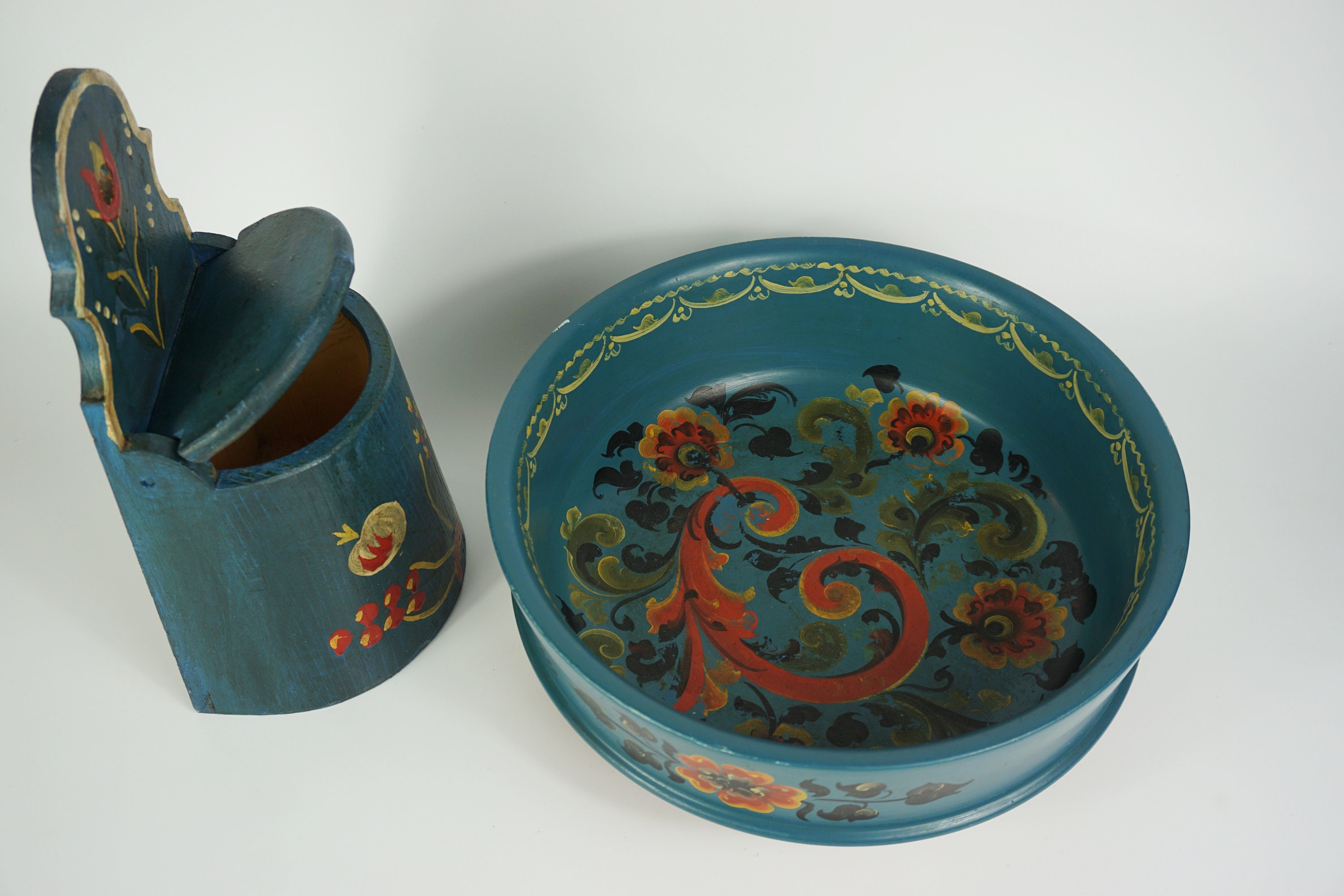 Vintage Large Norwegian Wooden Bowl and Kitchen Wooden - Etsy