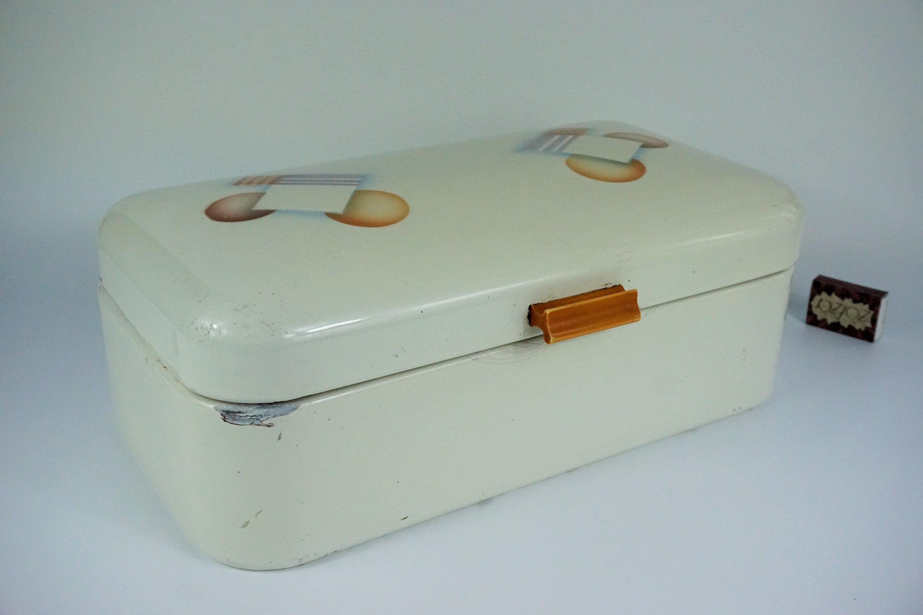 Vintage Enamel Bread Bin Emaille Broodtrommel Enamel Bread | Etsy