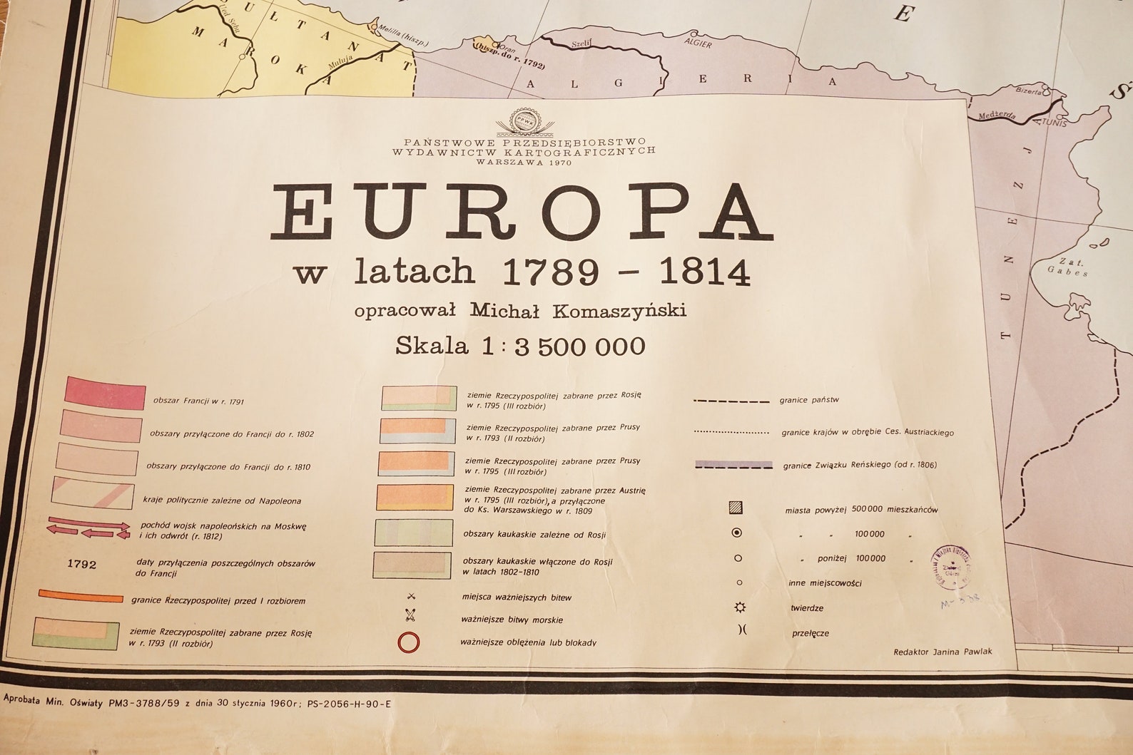 Old Very Big Wall Map, 70,9"x 47,2", 180 Cm X 120 Cm, Historical Map ...