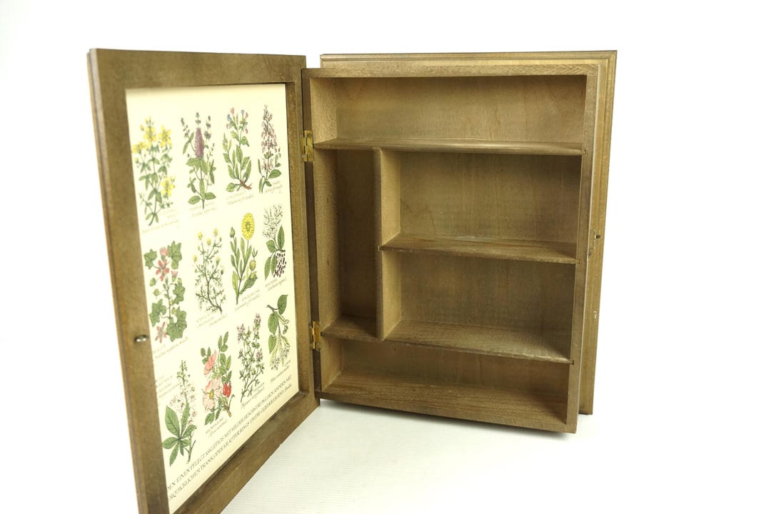 German Apothecary Box, Flat Herb Box, Box With Lid for Herb, Vintage ...
