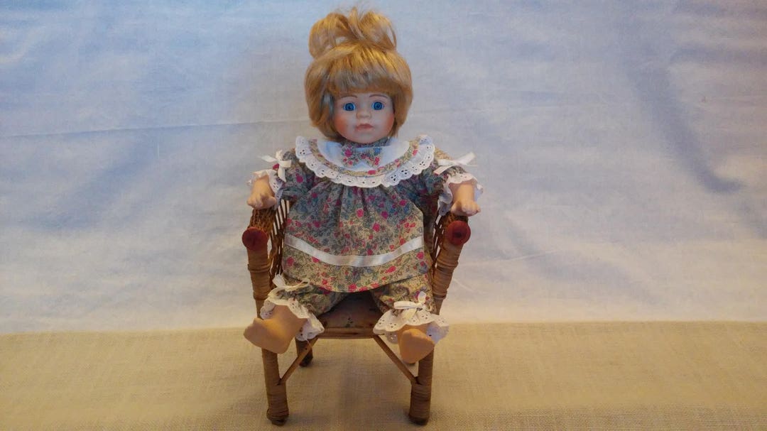 Sitting Old Doll, Doll in the Seat, Porcelain Doll, Sitting Doll ...