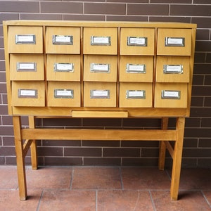 Library Card Catalog - Etsy