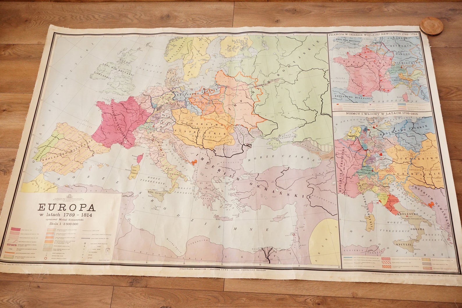 Old Very Big Wall Map 709x 472 180 Cm X 120 - Etsy