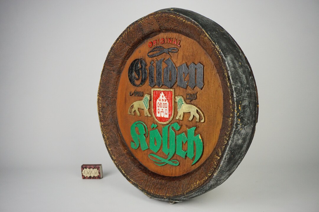 Original Old Beer Barrel Sign, Authentic Beer Barrel Head, Barrel Lid ...