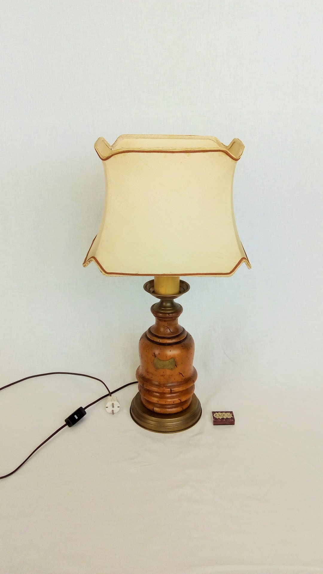 High Lamp With a Shade, Very Large Lamp, Electric Table Lamp, Old ...
