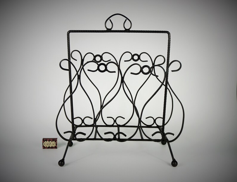 Metal Newspaper Holder Magazine Stand Vintage Black Metal - Etsy