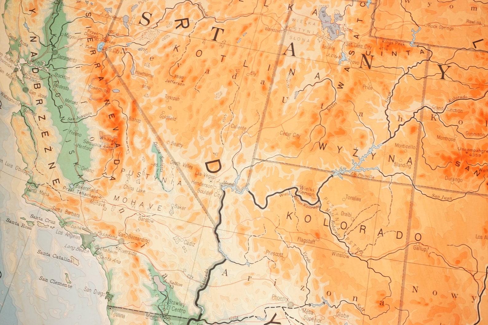 Old Very Big Wall Map 807x 677 205 Cm X 172 - Etsy