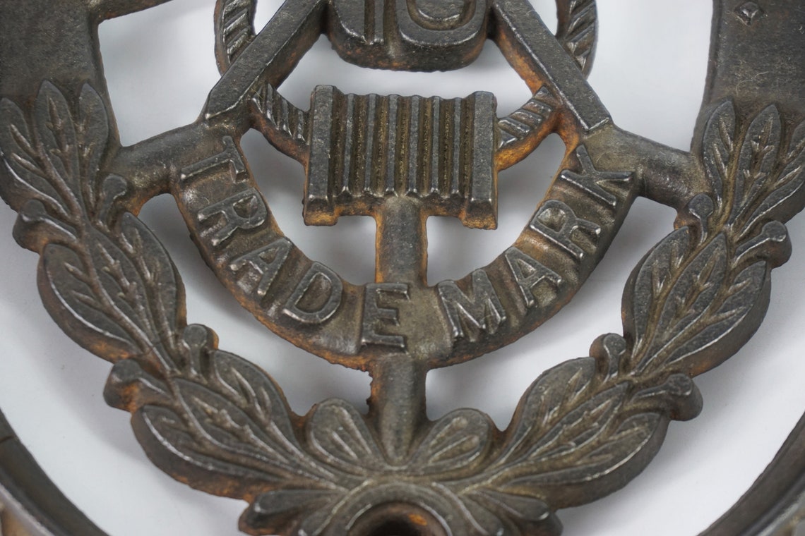 Antique Singer Sewing Machine Logo Badge Large Heavy Metal Decoration ...