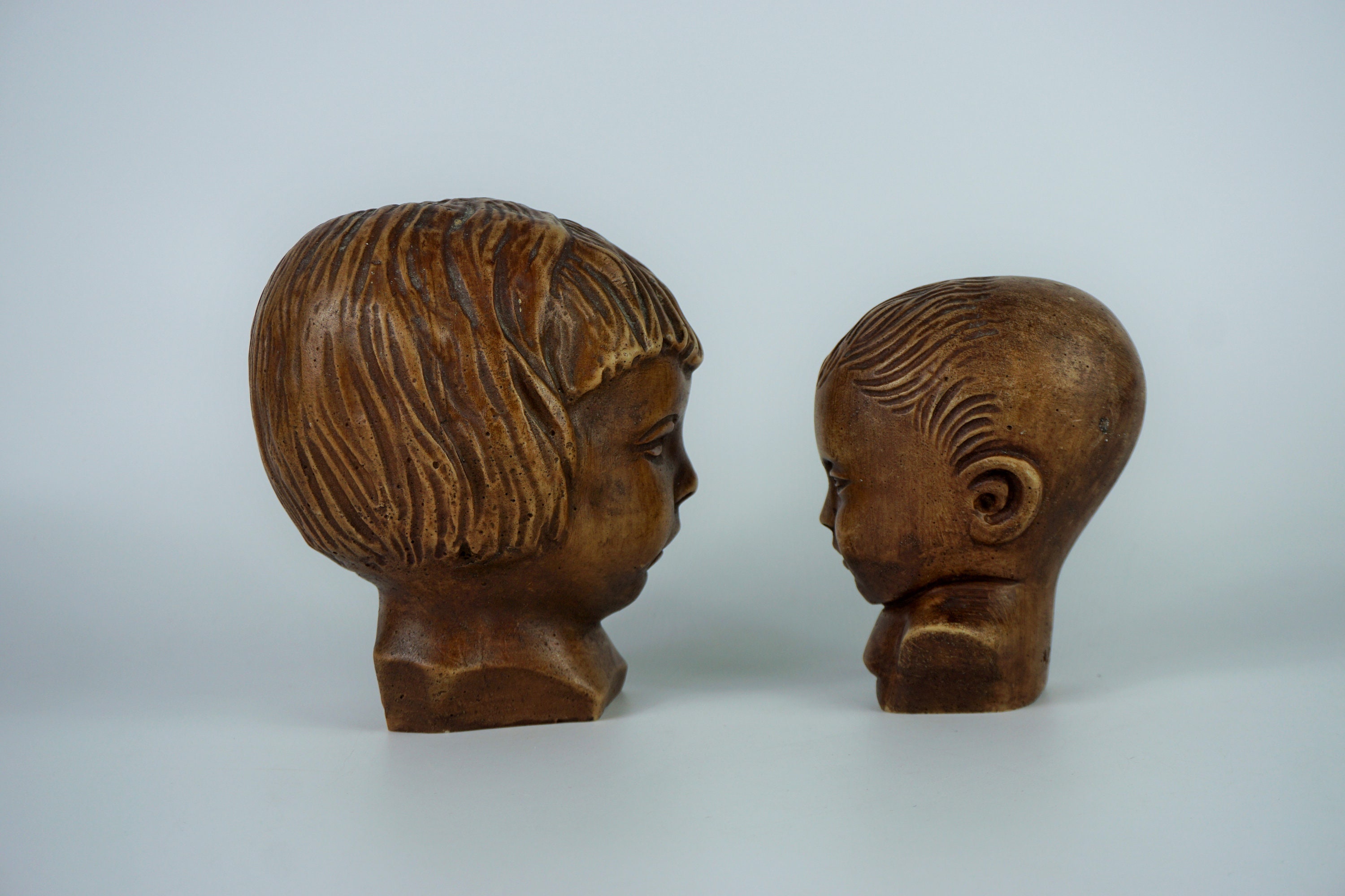 Art Objects Art & Collectibles Vintage Girl And Boy Bust statue Busts ...