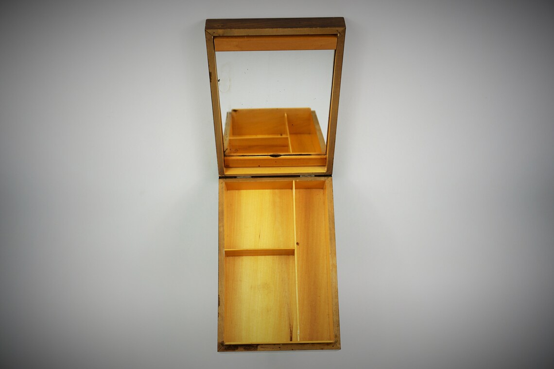 Grooming Wooden Box With Mirror Wooden Shaving Box With - Etsy