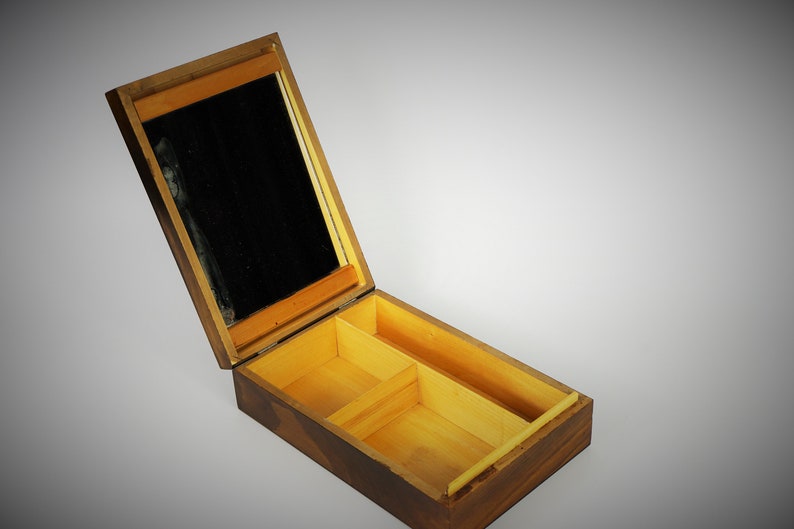 Grooming Wooden Box With Mirror Wooden Shaving Box With - Etsy