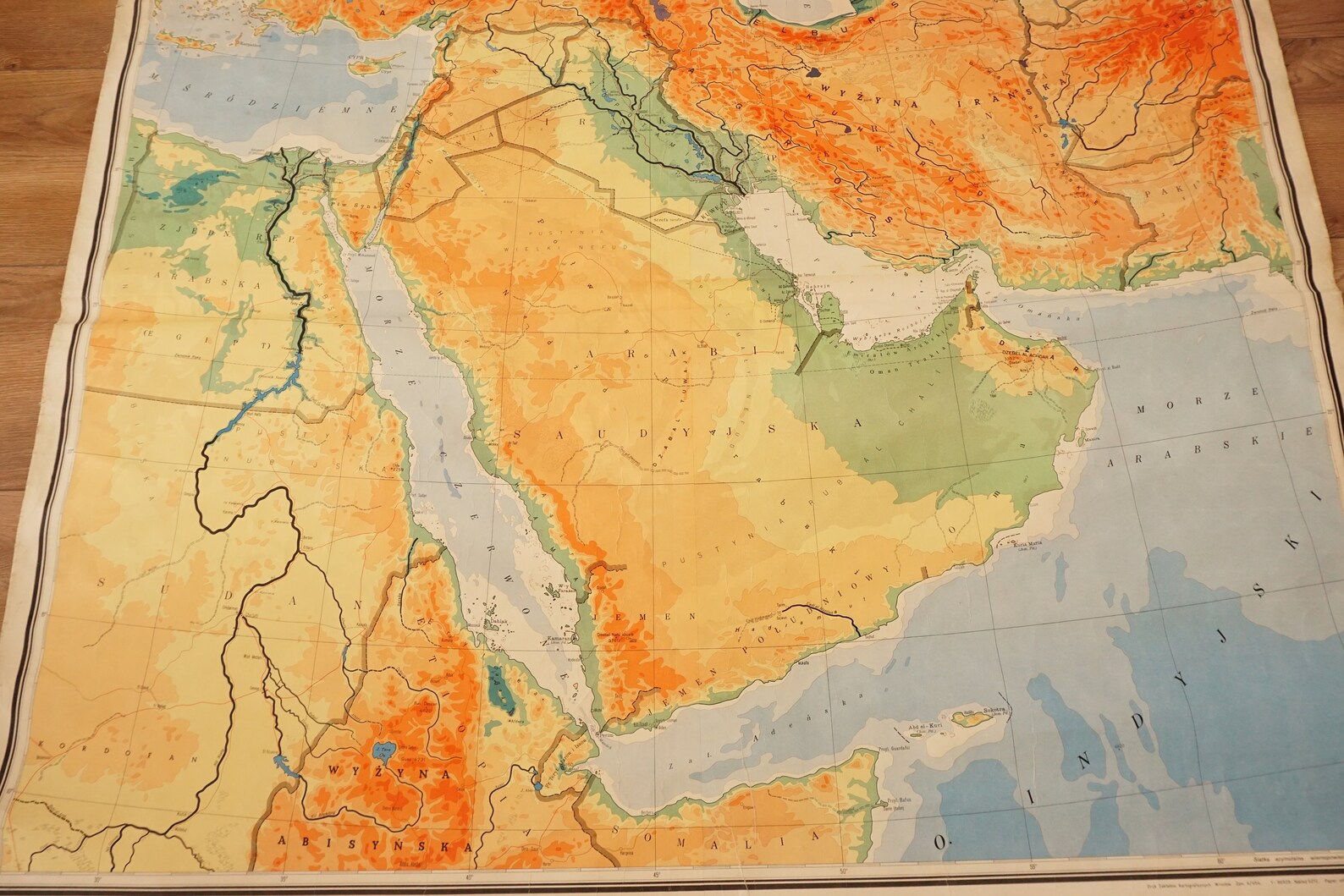 Old Very Big Wall Map, 80,7"x 67,7", 205 Cm X 172 Cm, Vintage Physical ...