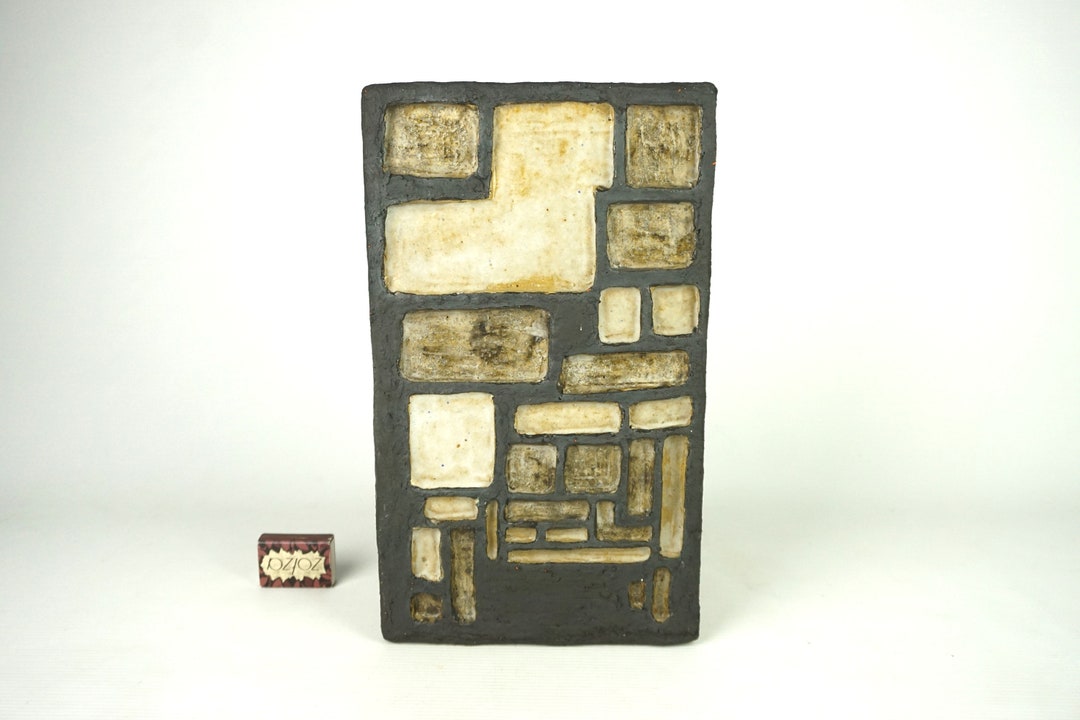 Heavy Tile, Vintage Brutalist Glazed Ceramic Wall Decoration,handmade ...