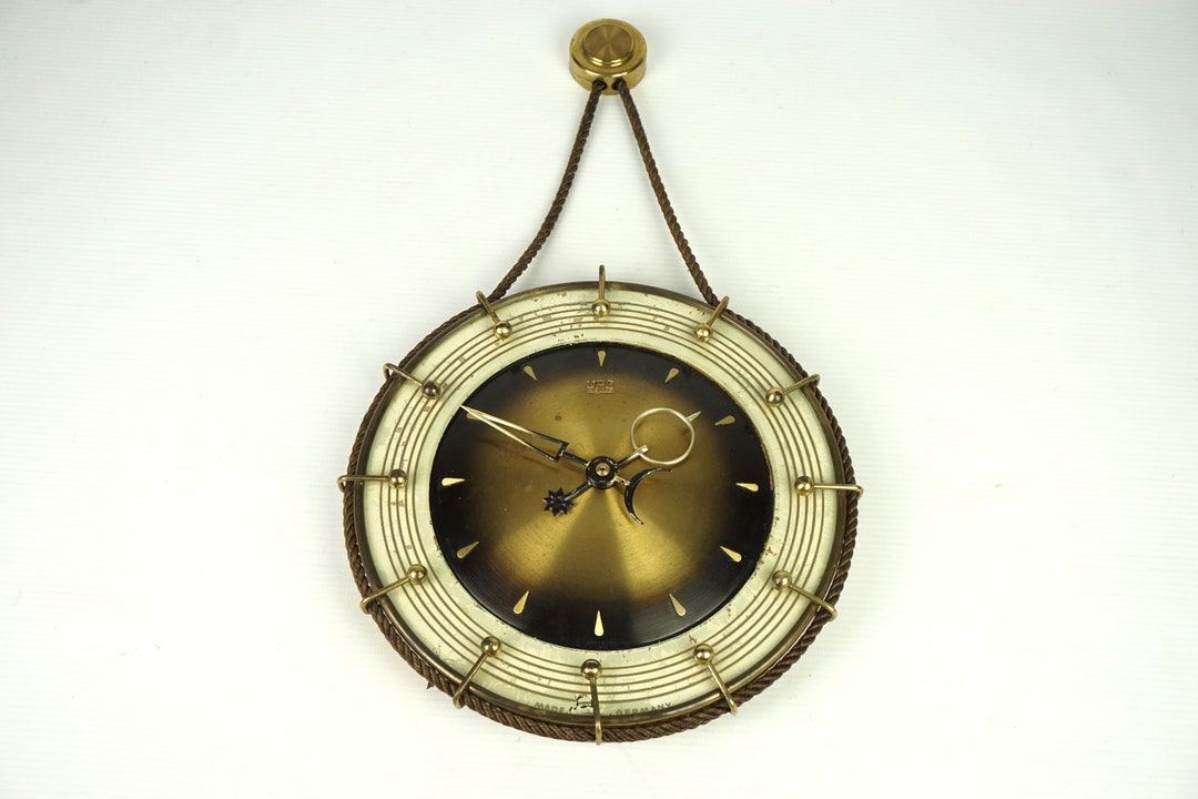 A Working German Clock From ,,UPG HALLE '' 60s,vintage Mechanical Clock ...